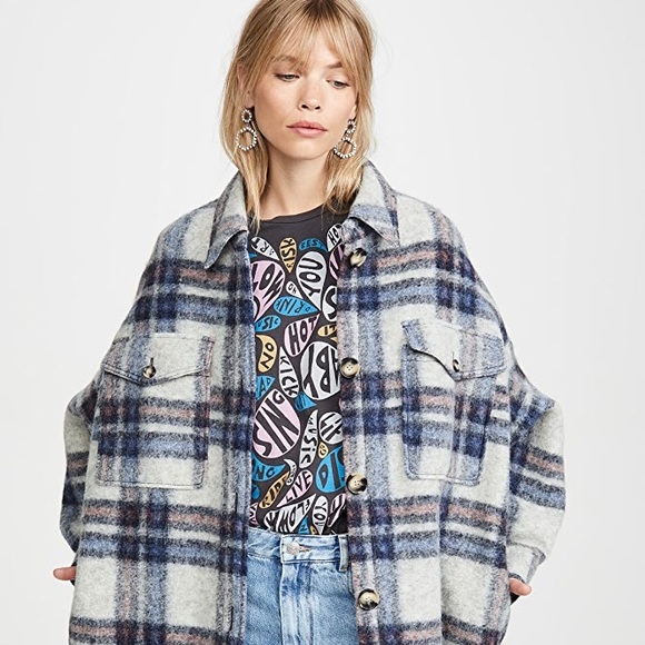 Isabel Marant | Jackets & Coats | Isabel Marant Plaid Gabrion Oversized ...